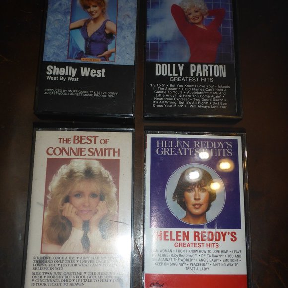Vintage | Media | 4 Vintage Cassette Tapes Shelly West Dolly Parton ...